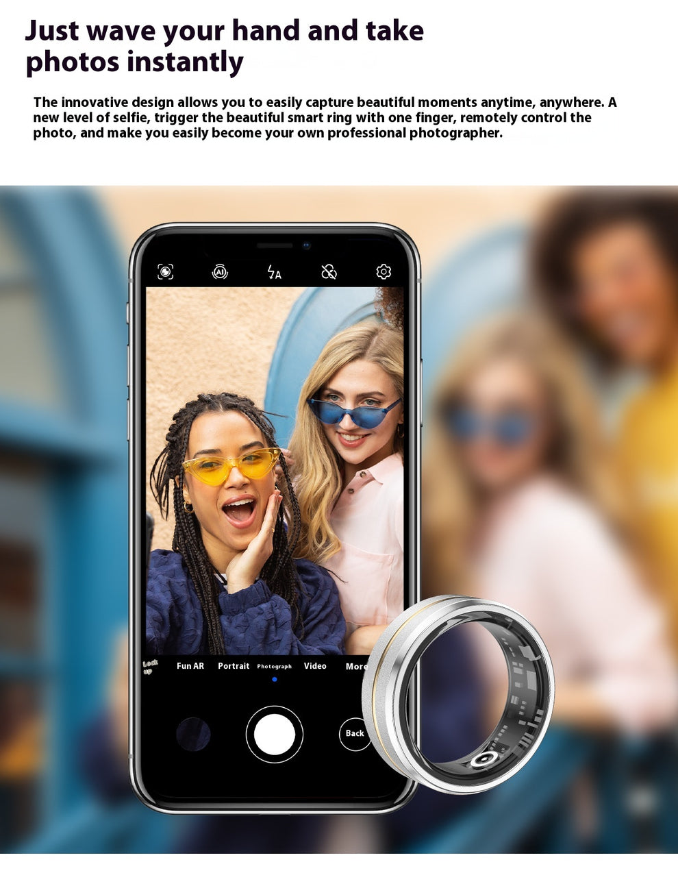 Smart Fitness Ring – Heart Rate & Blood Oxygen Monitor | Pieceitogether